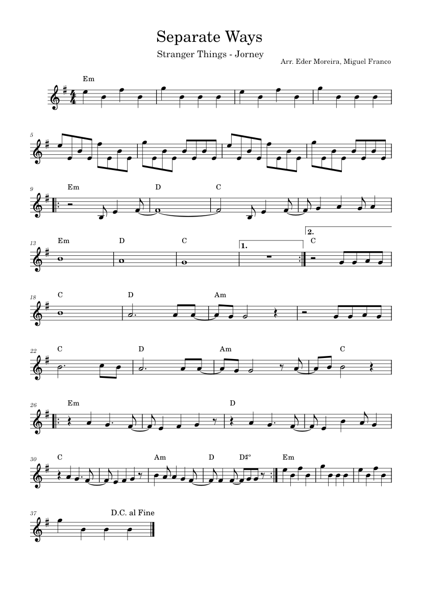 Separate ways – Journey Separate Ways Sheet Music with Chords for Piano ...
