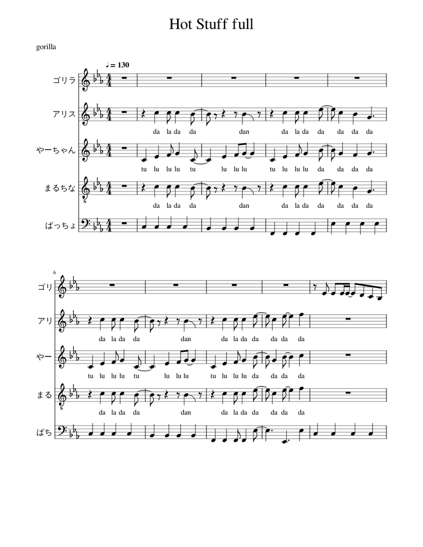 Hot_Stuff Sheet music for Piano (Mixed Quintet) | Musescore.com