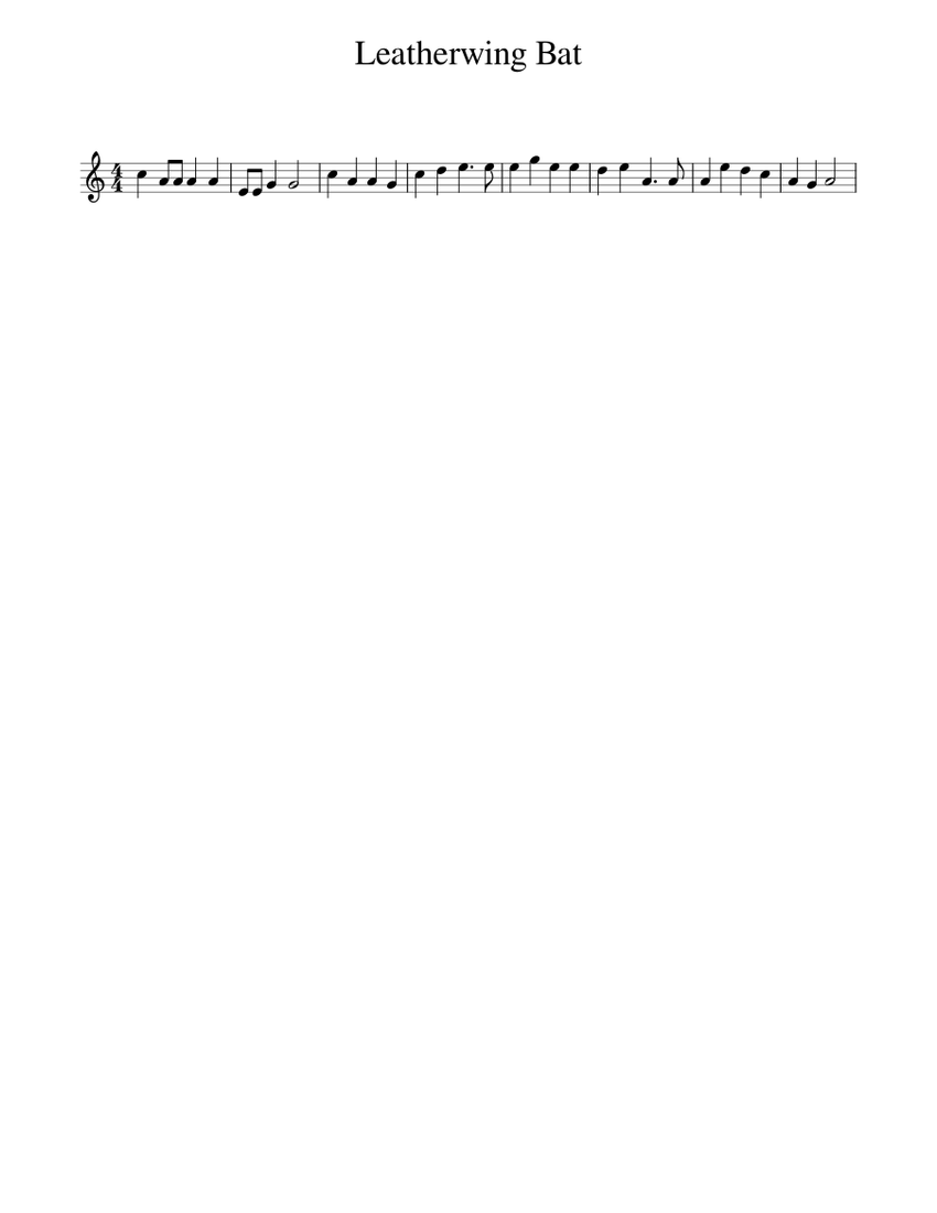 Leatherwing Bat Sheet music for Piano (Solo) | Musescore.com