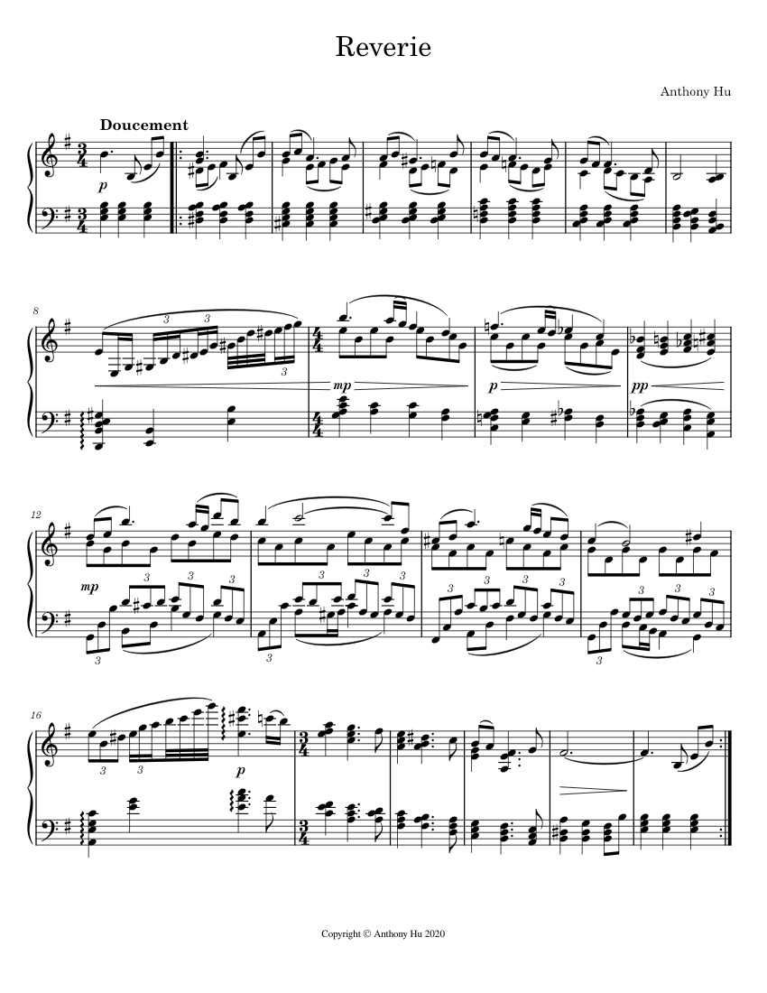 Reverie - piano tutorial