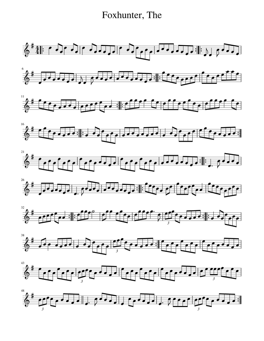 The Foxhunter Sheet music for Piano (Solo) Easy | Musescore.com