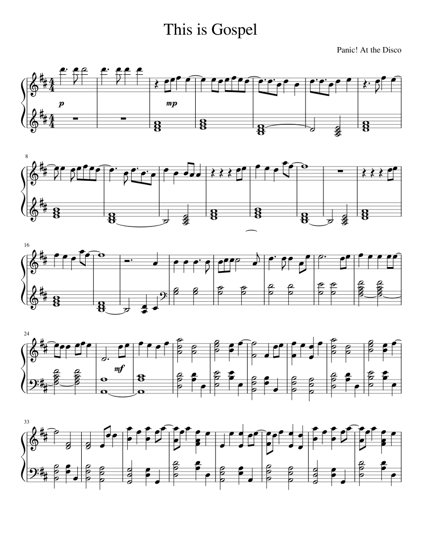 This is Gospel Sheet music for Piano (Solo) Easy | Musescore.com