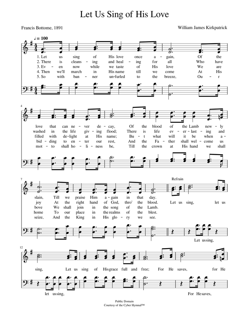 Let Us Sing Of His Love