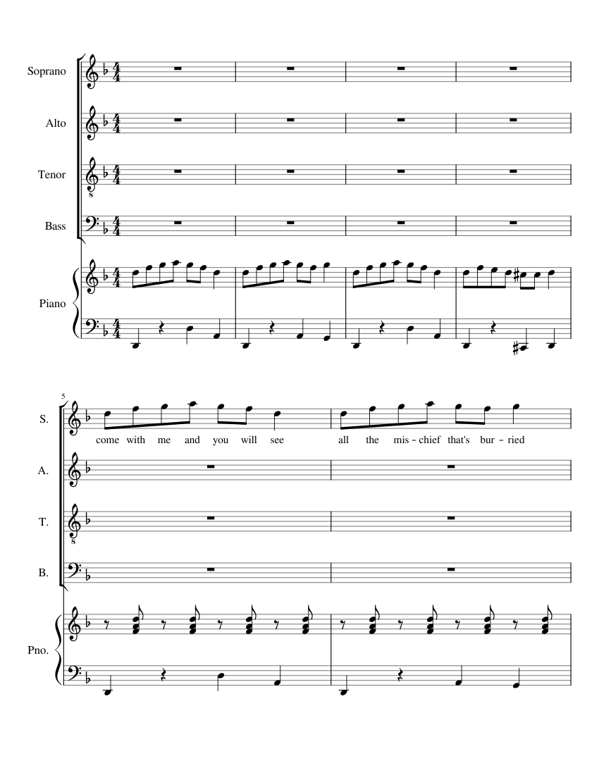 mischief Sheet music for Piano, Soprano, Alto, Tenor & more instruments ...