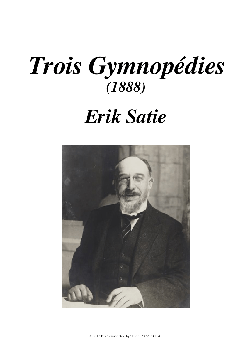 Trois Gymnopédies Sheet music for Piano (Solo) | Musescore.com