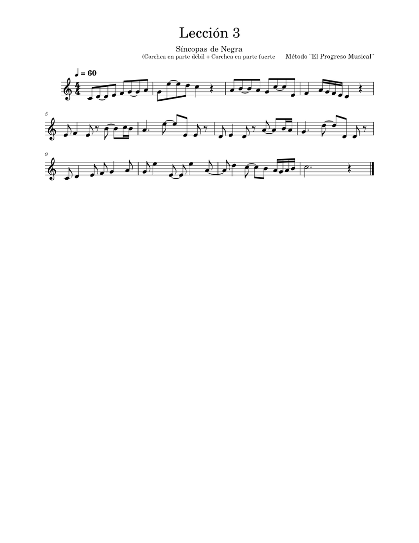 Leccion 7 - Solfeo 3 – Varios Artistas Lección 3 Sheet music for Piano ...