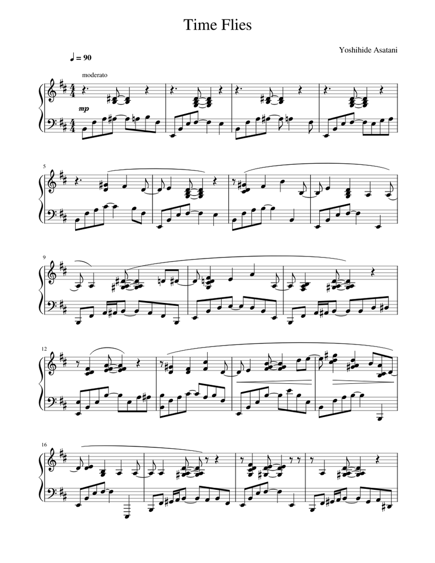 Time_Flies Sheet music for Piano (Solo) | Musescore.com