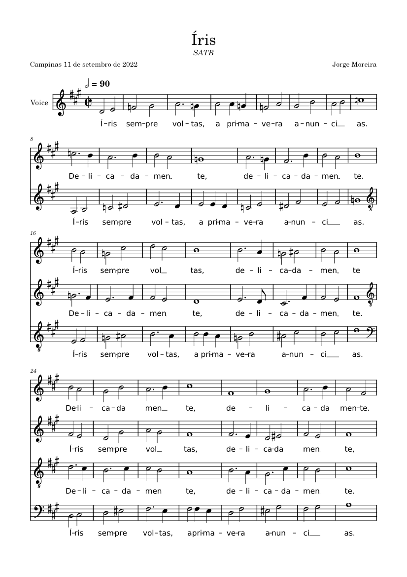 Iris Sheet music for Piano (SATB) | Musescore.com