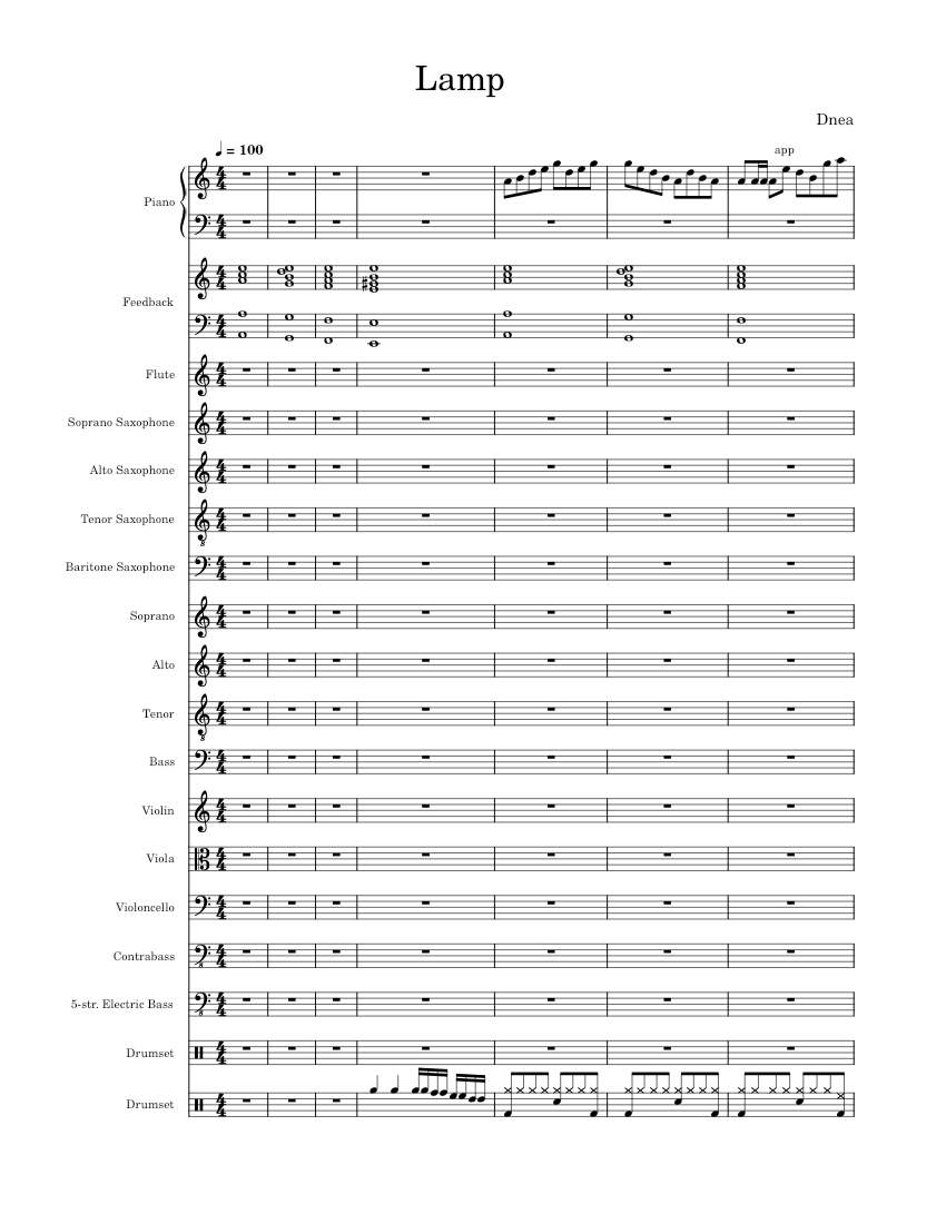 Lamp Sheet music for Piano, Soprano, Alto, Tenor & more instruments ...