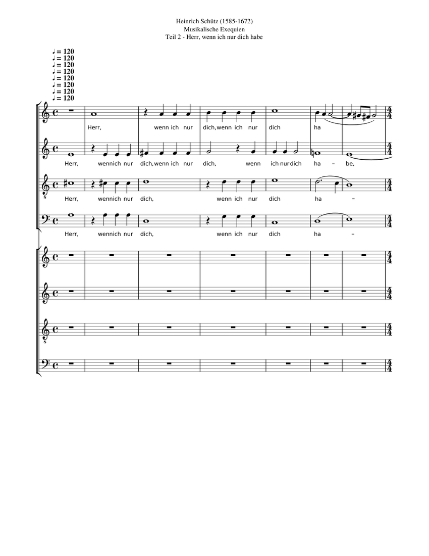 Musikalische Exequien: Part II - Herr, wenn ich nur dich habe ...