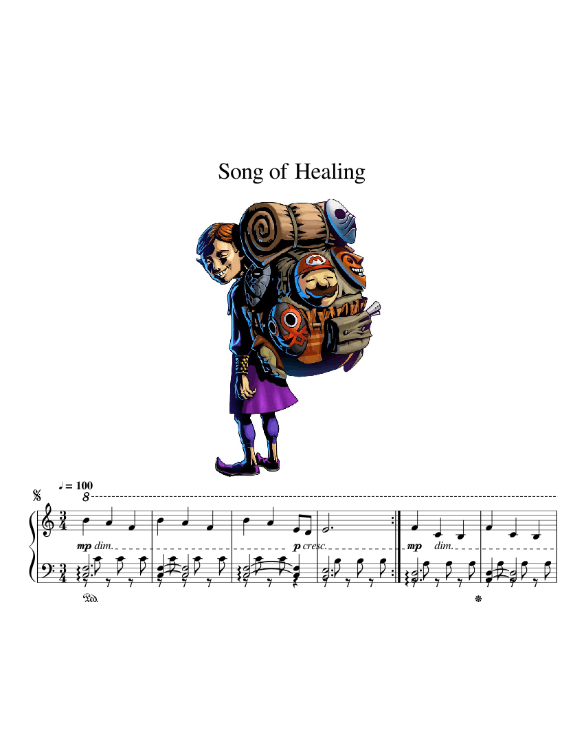 Song of Healing Majora's Mask Piano Sheet music for Piano (Solo ...