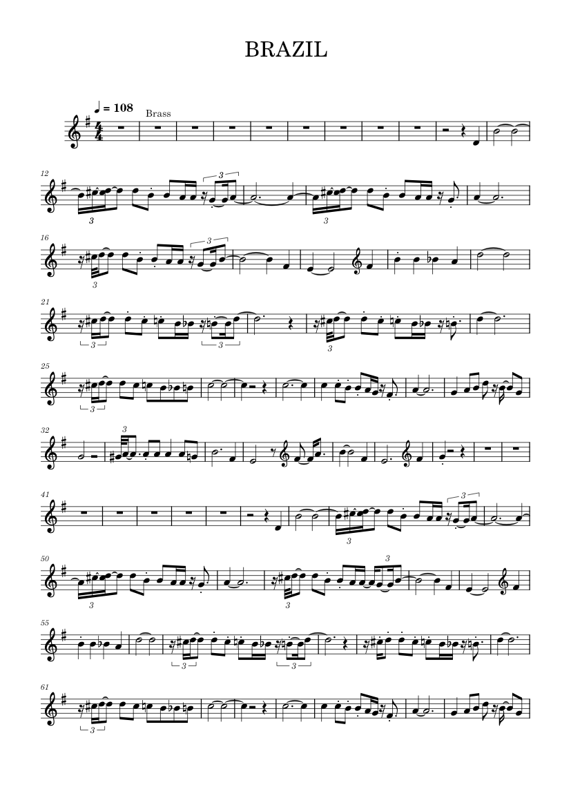 Brazil BRAZIL Sheet music for Piano (Piano-Voice) Easy | Musescore.com