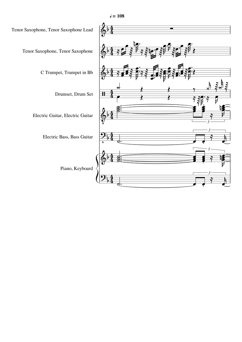 Risa (Lovely Complex OST) Sheet music for Piano, Saxophone tenor ...