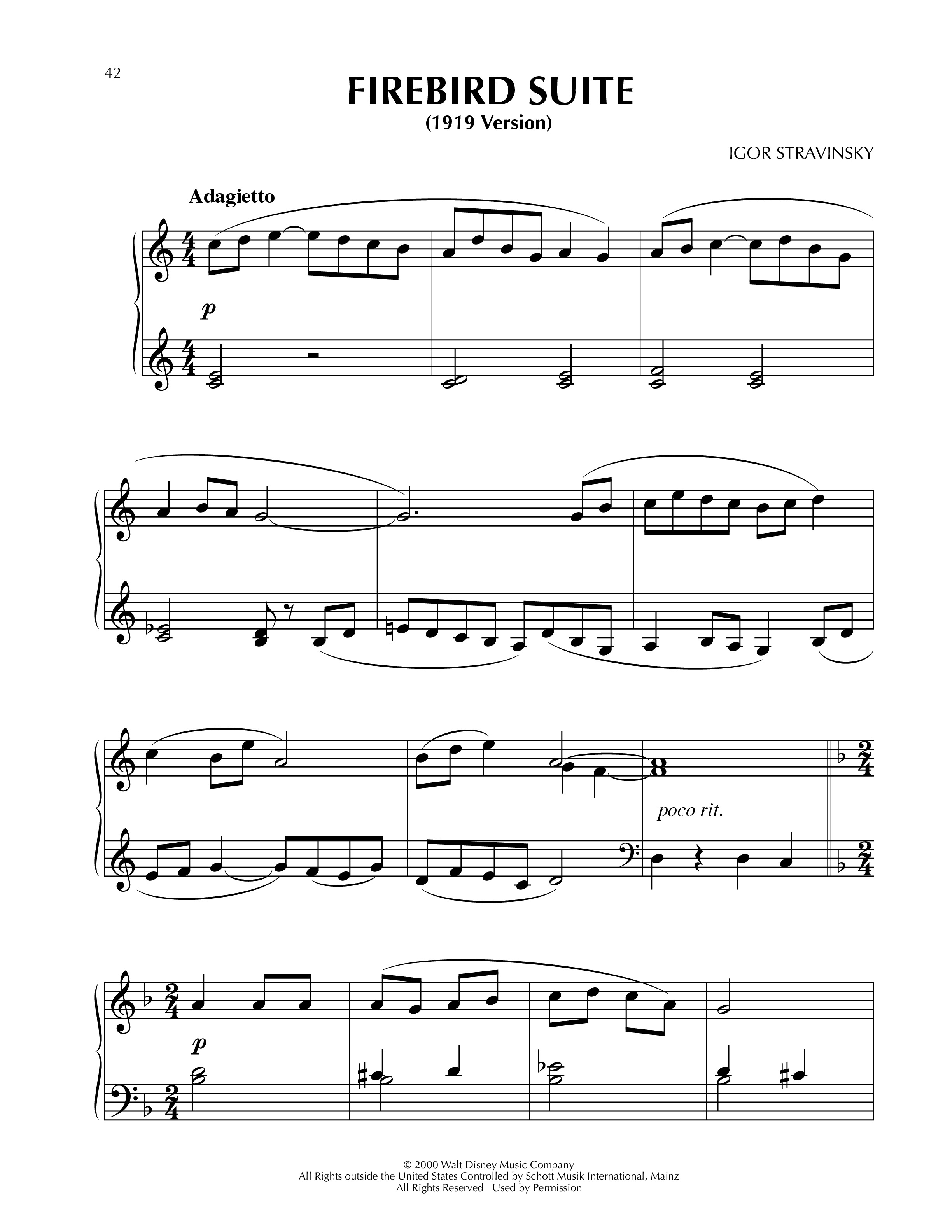 Play Official version of The Firebird Sheet Music by Igor Stravinsky ...