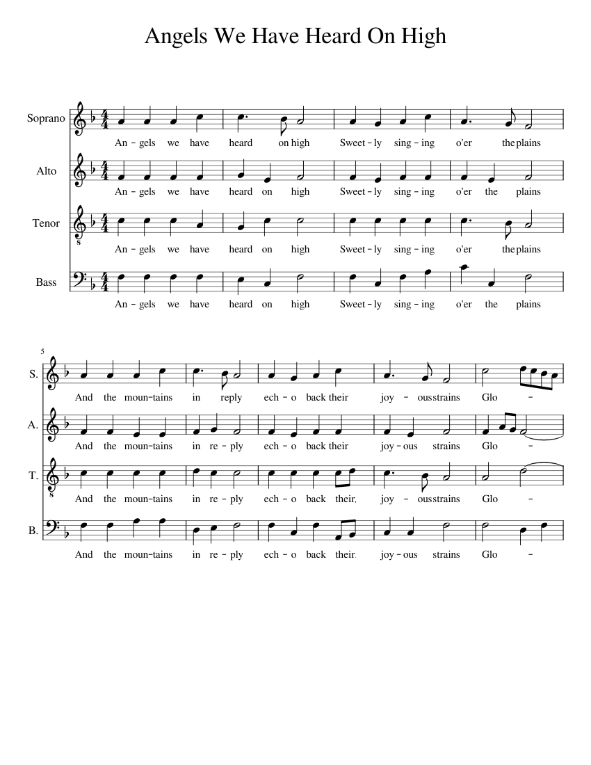 Angels we have heard on high – Misc Christmas Angels We Have Heard On ...