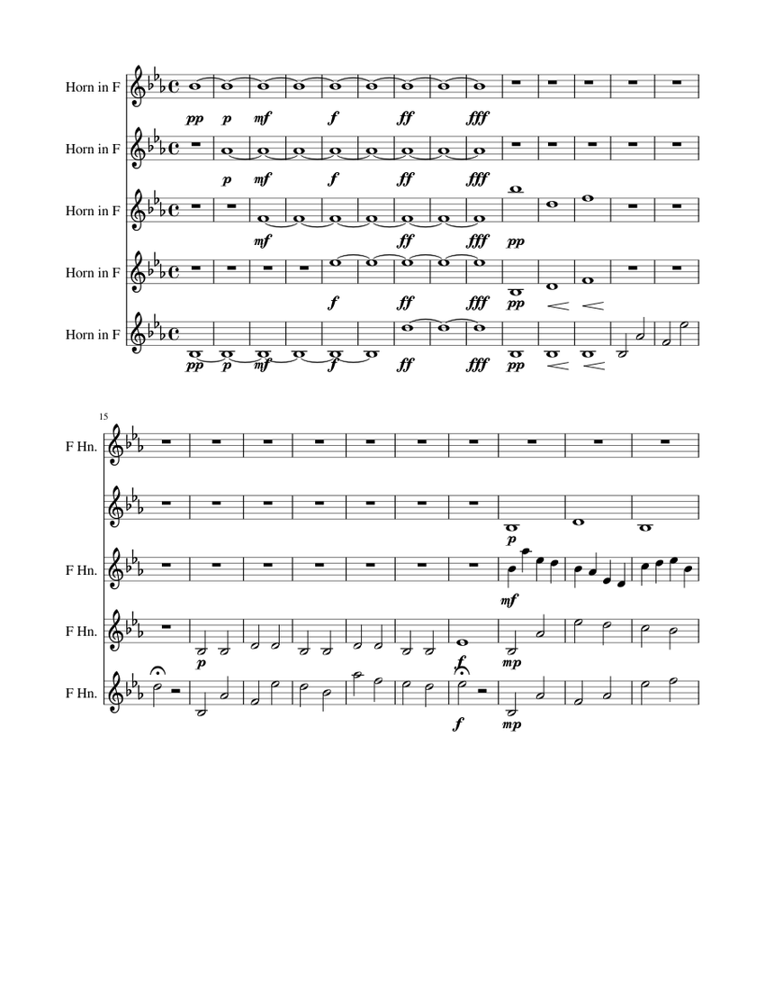 Horn Hymnal Sheet music for French horn (Mixed Quintet) | Musescore.com