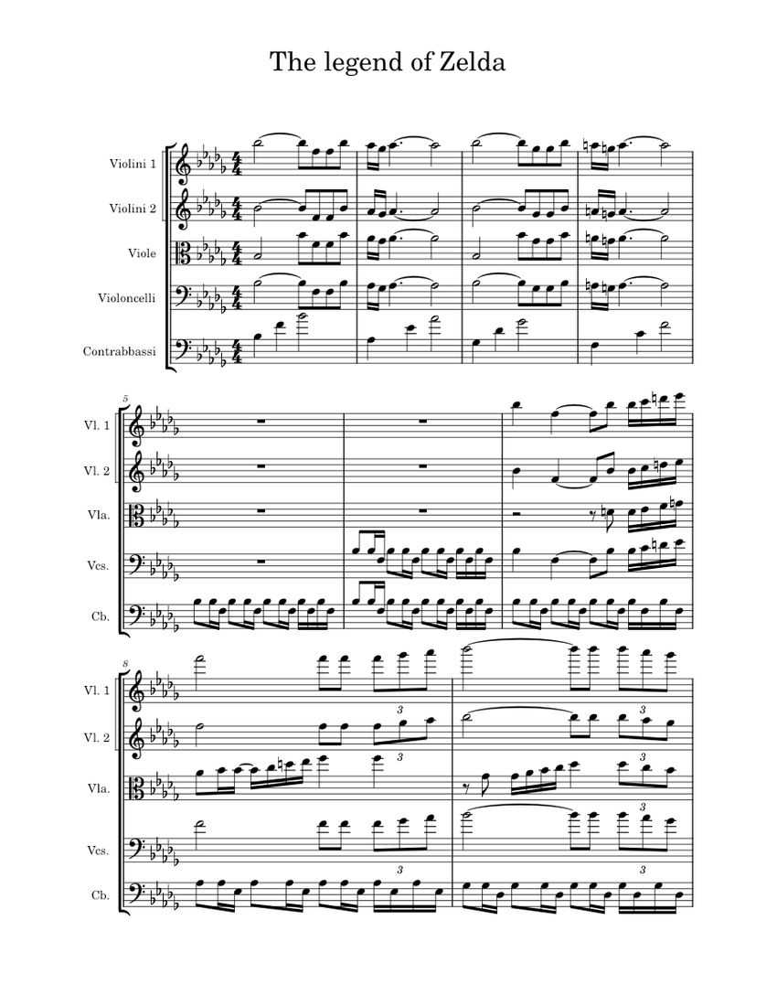 The legend of zelda main theme – Koji Kondo Strings orchestra Sheet music for Strings group ...