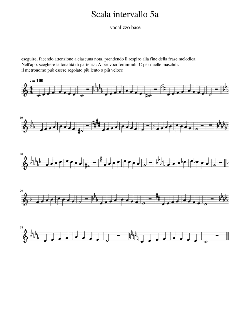 Scala_intervallo_5a Sheet music for Piano (Vocal Methods & Exercises ...