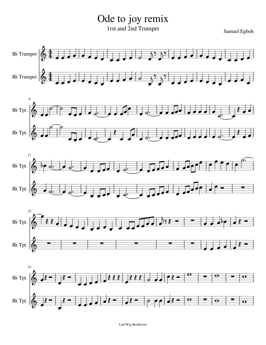 Ode to Joy Remix - piano tutorial