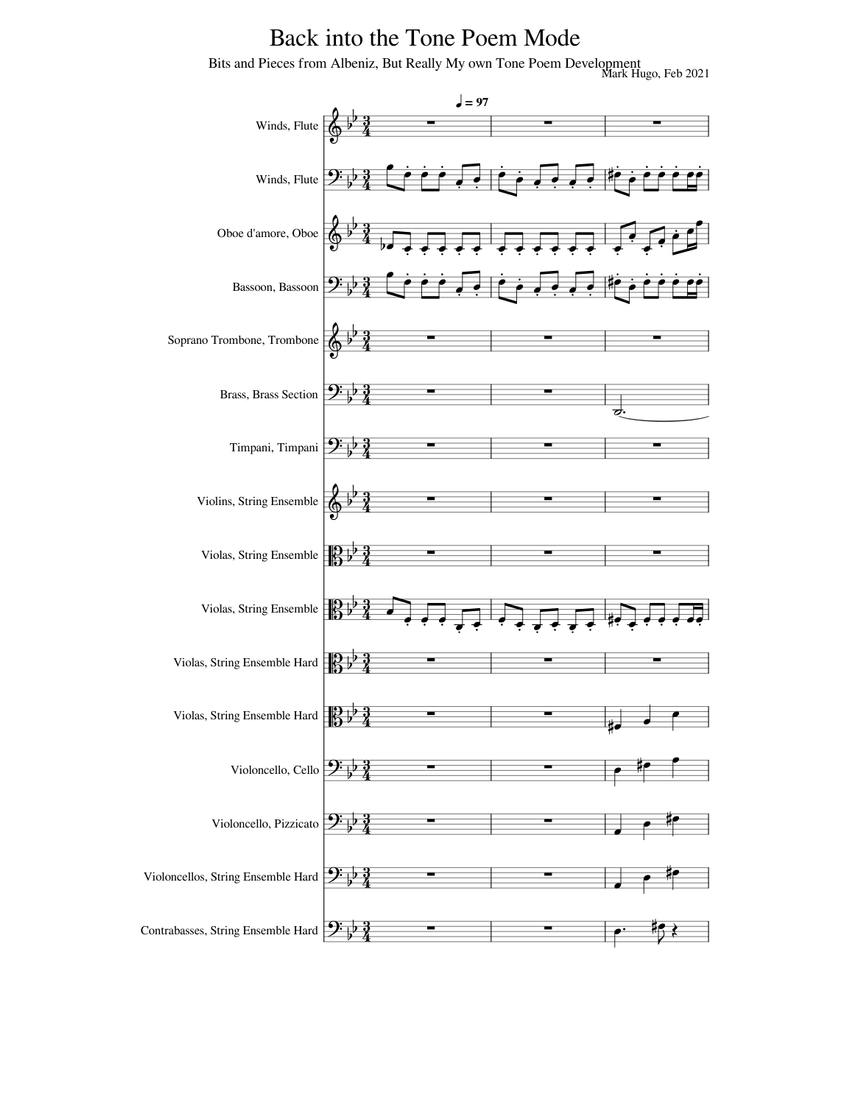 Back into the Tone Poem Mode Sheet music for Trombone, Oboe, Bassoon ...