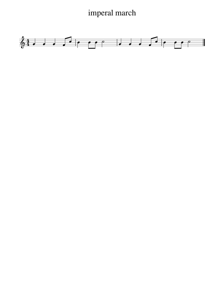 imperal march Sheet music for Trumpet in b-flat (Solo) | Musescore.com