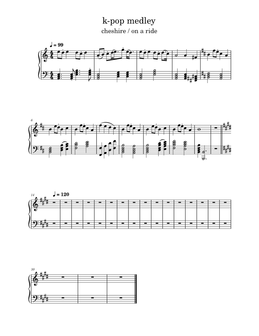 kpop medley - incomplete Sheet music for Piano (Solo) Easy | Musescore.com
