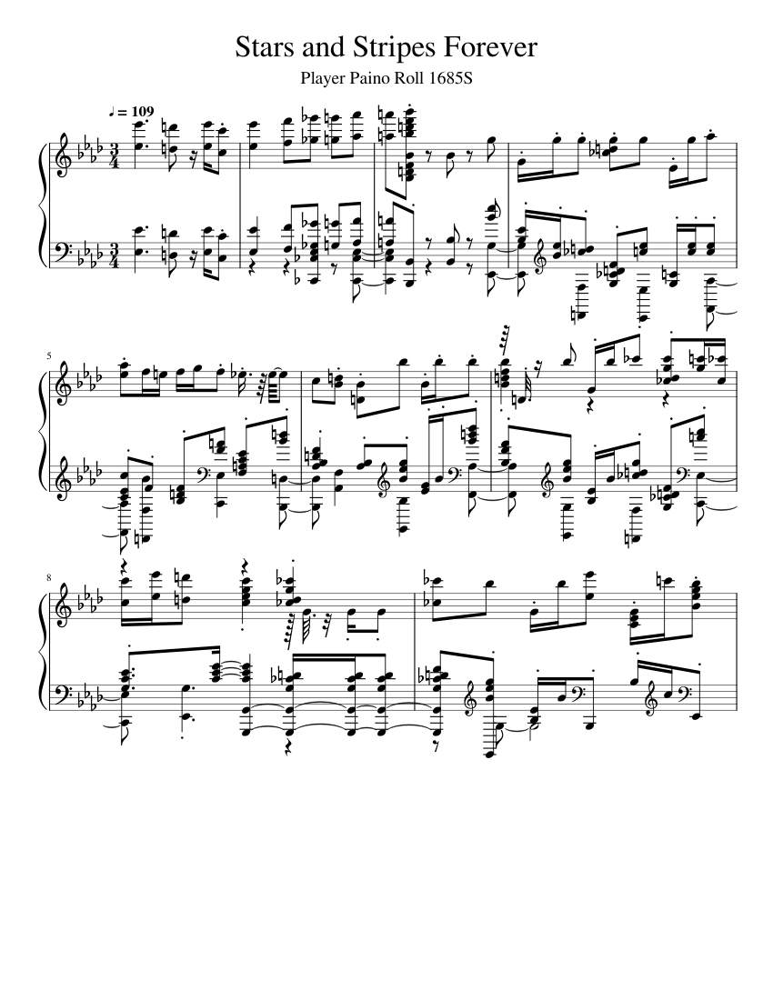 Stars and Stripes Forever Sheet music for Piano (Solo) | Musescore.com