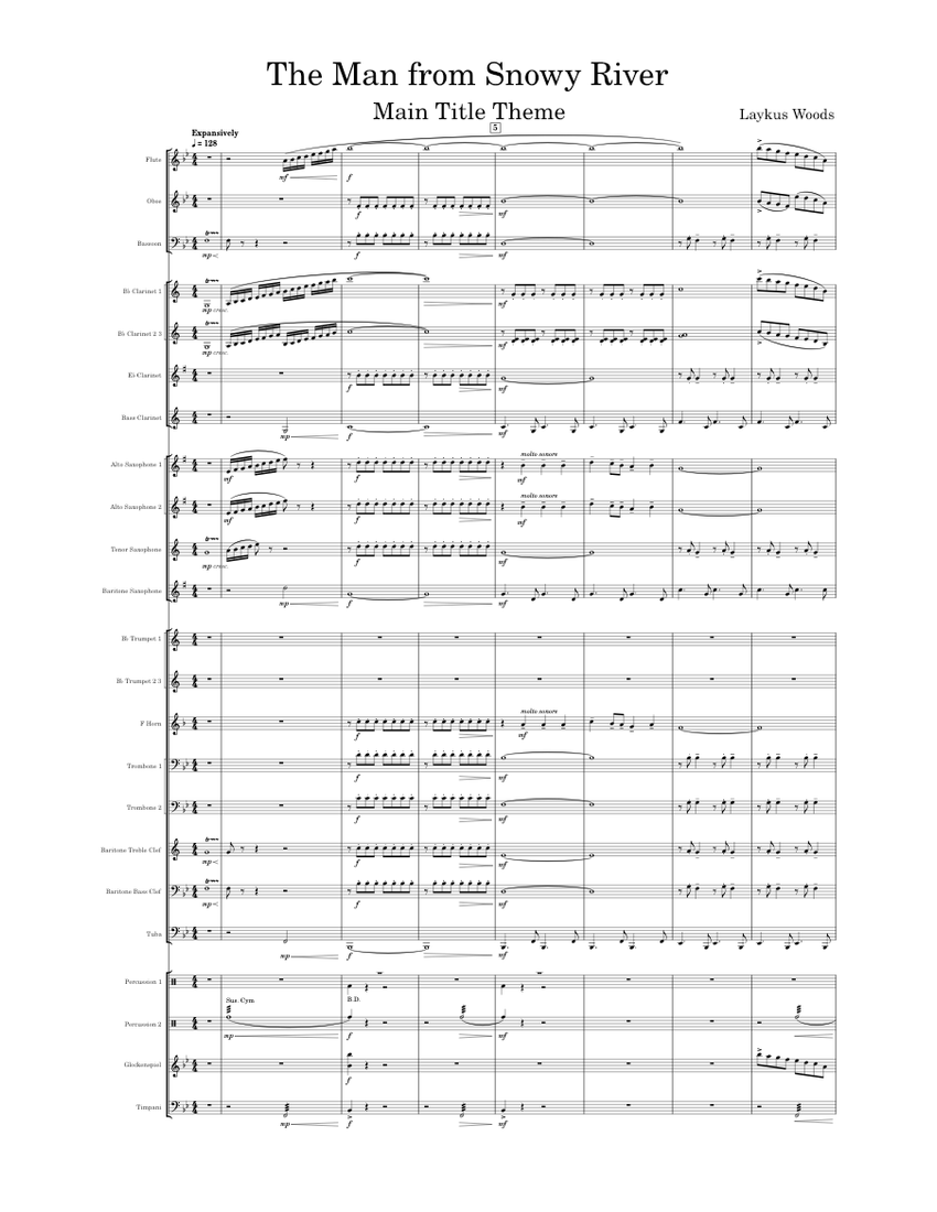 The Man From Snowy River Sheet music for Trombone, Euphonium, Tuba ...