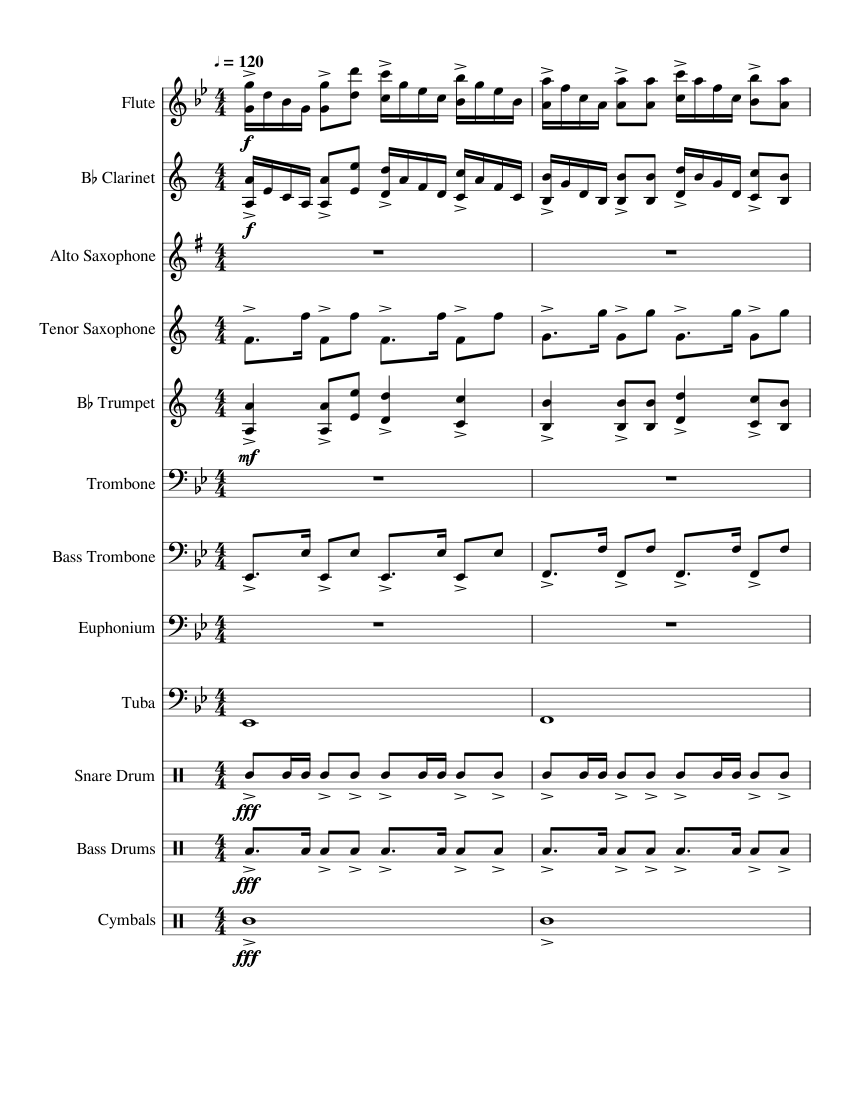 epic dance meme Sheet music for Trombone, Euphonium, Tuba, Trombone ...