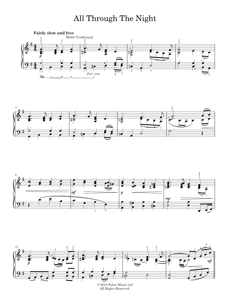 Play Official version of All through the night sheet music by Misc ...