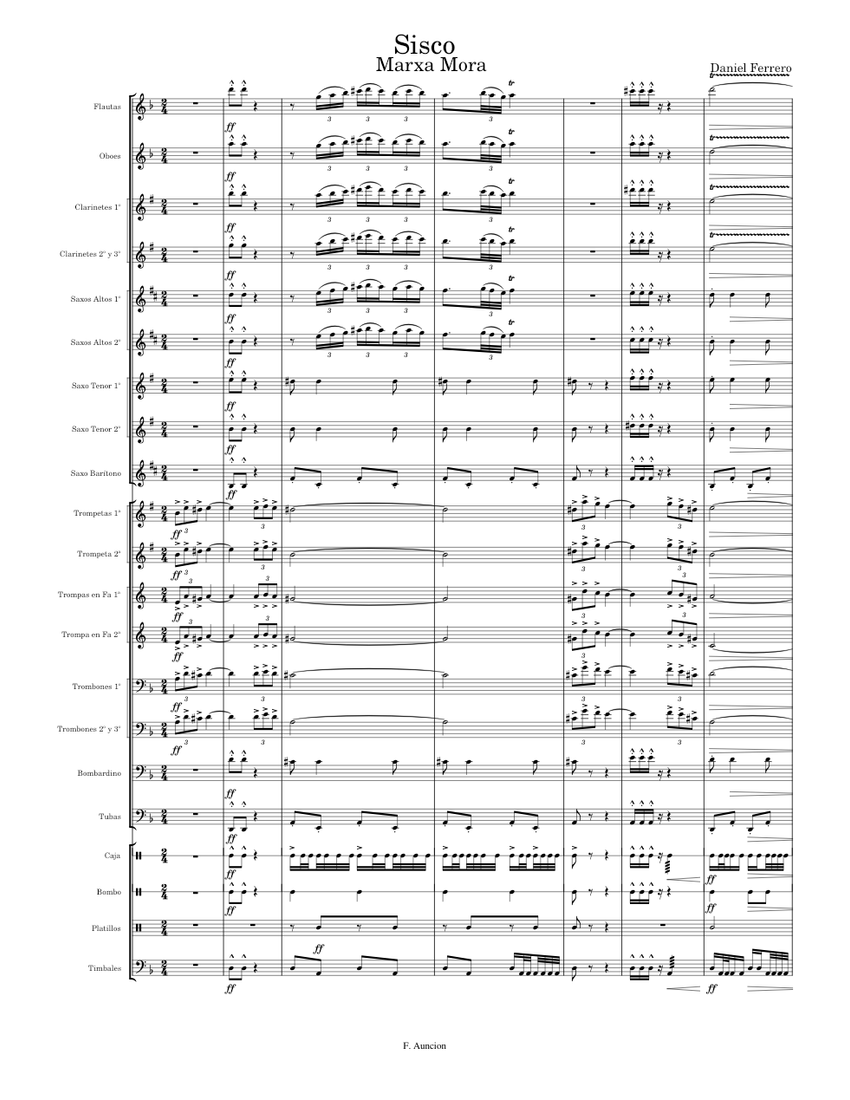 Sisco-- Marxa Mora Sheet music for Trombone, Euphonium, Tuba, Flute ...