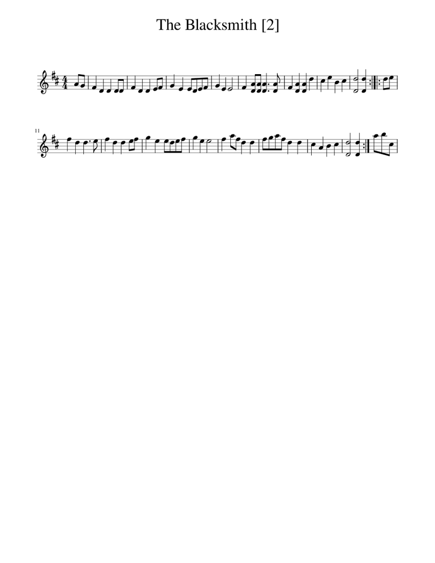 The Blacksmith Sheet music for Piano (Solo) Easy | Musescore.com
