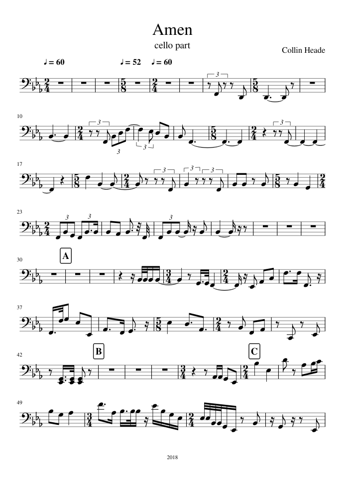 Amen Sheet music for Piano (Solo) Easy | Musescore.com