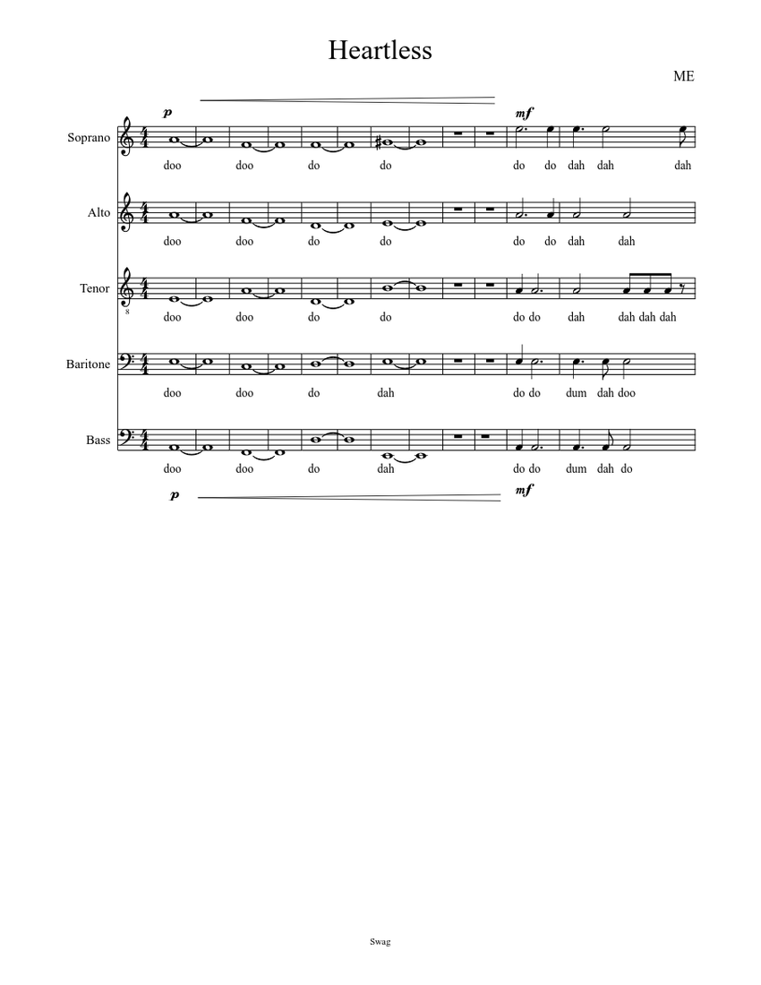 heartless Sheet music for Bass guitar (Solo) | Musescore.com