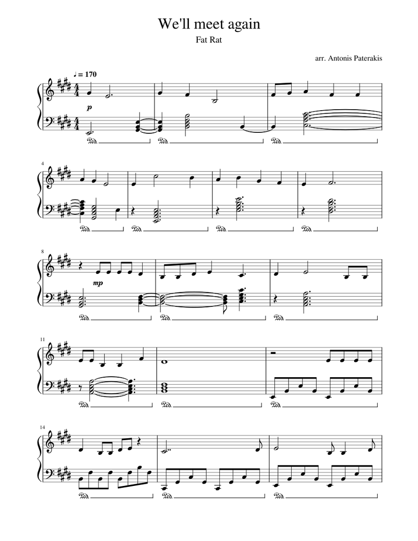We'll_meet_again Sheet music for Piano (Solo) Easy | Musescore.com