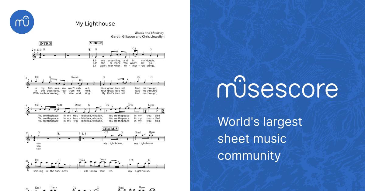 My Lighthouse - Gareth Gilkeson;Chris Llewellyn Sheet music for ...