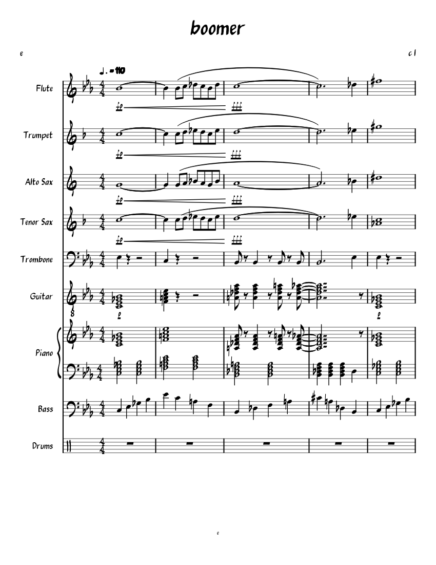 boomer Sheet music for Piano, Trombone, Flute, Saxophone alto & more ...