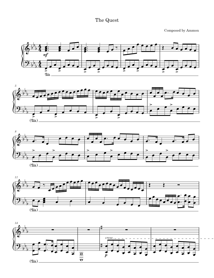 The Quest Sheet music for Piano (Solo) | Musescore.com