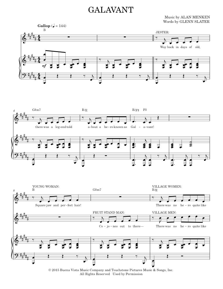 Play Official version of Galavant (Original Theme) sheet music by Alan ...