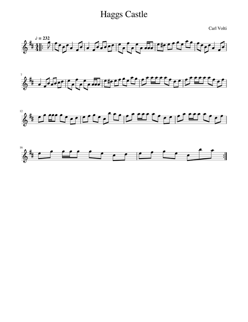 Carl Volti - Haggs Castle Sheet music for Piano (Solo) | Musescore.com