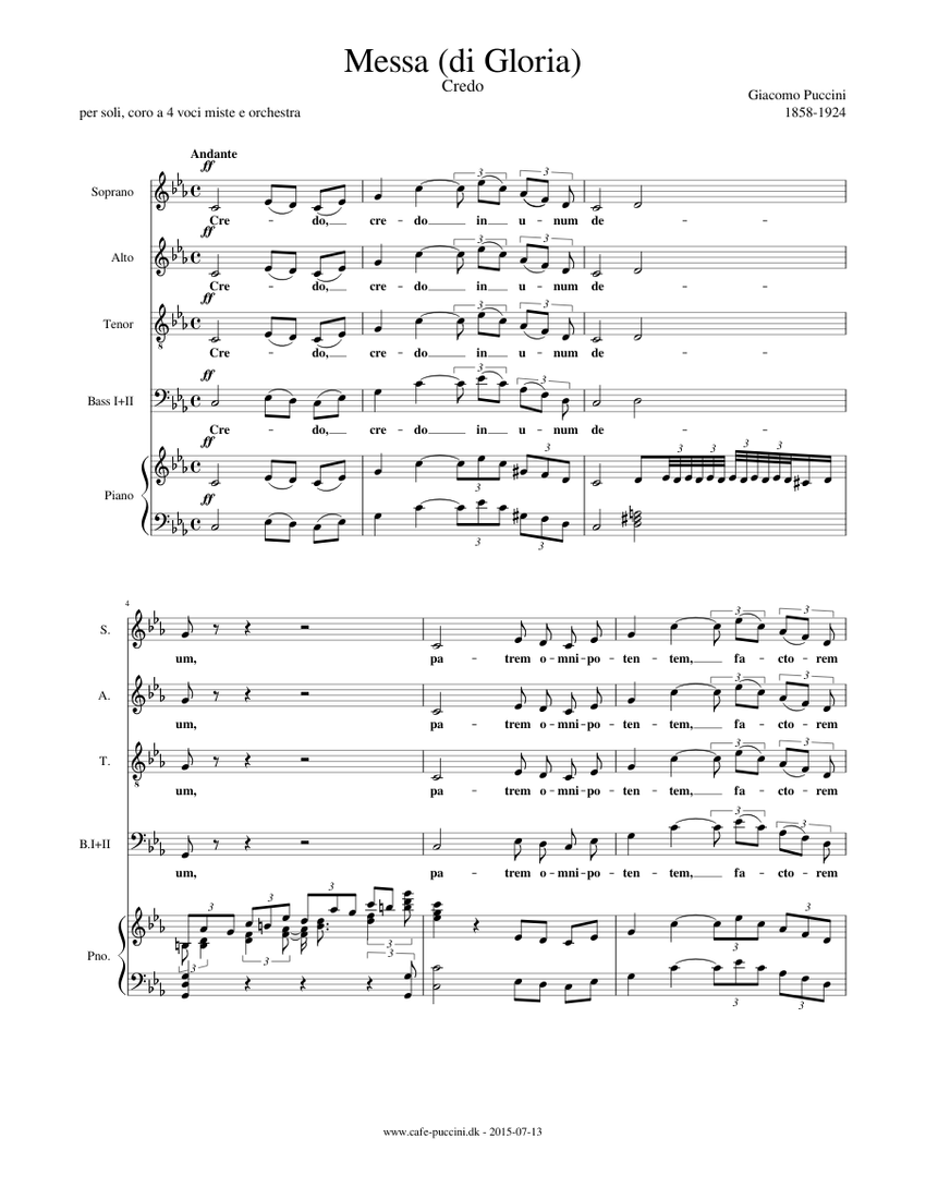 Credo Sheet music for Piano (Solo) | Musescore.com