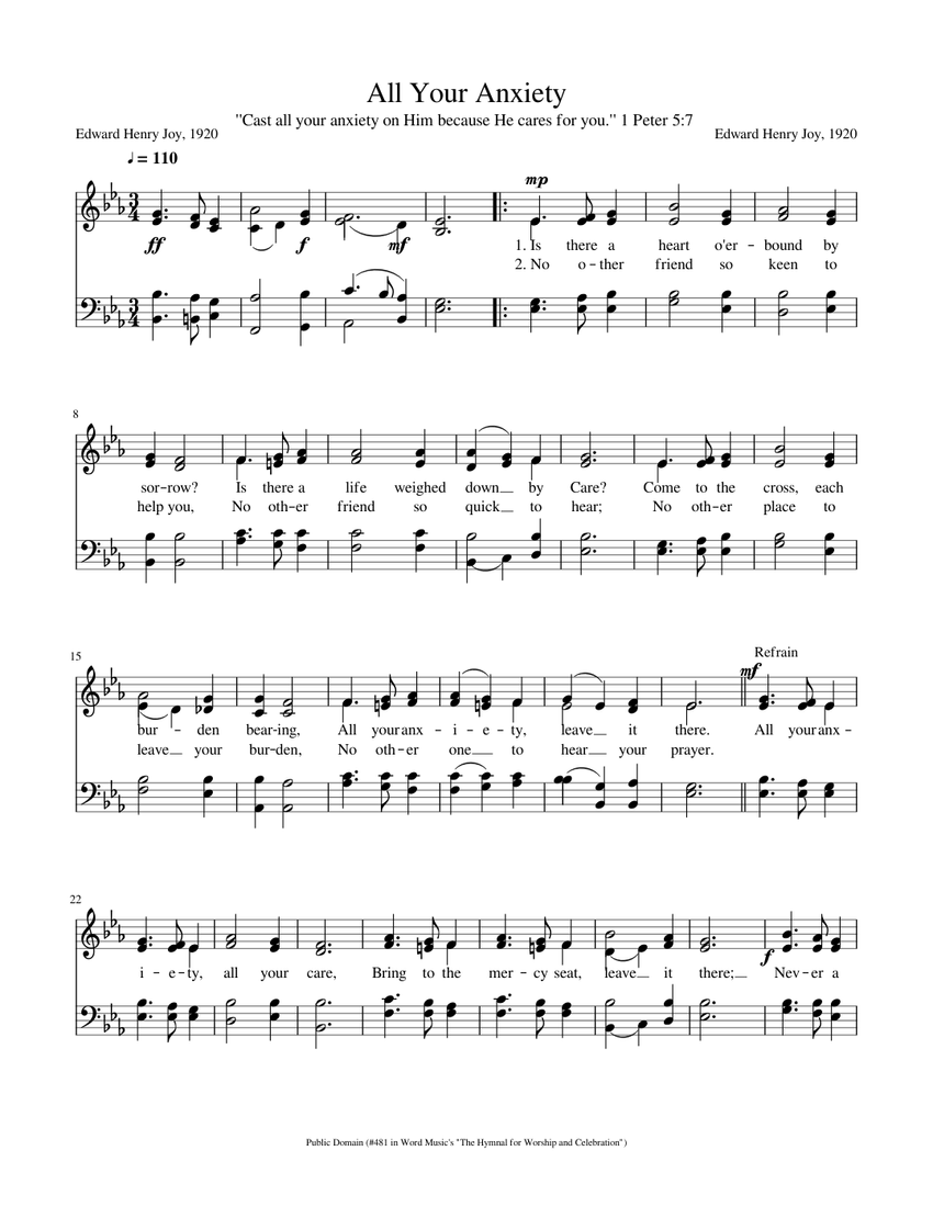 All Your Anxiety Sheet music for Piano (Piano Duo) | Musescore.com