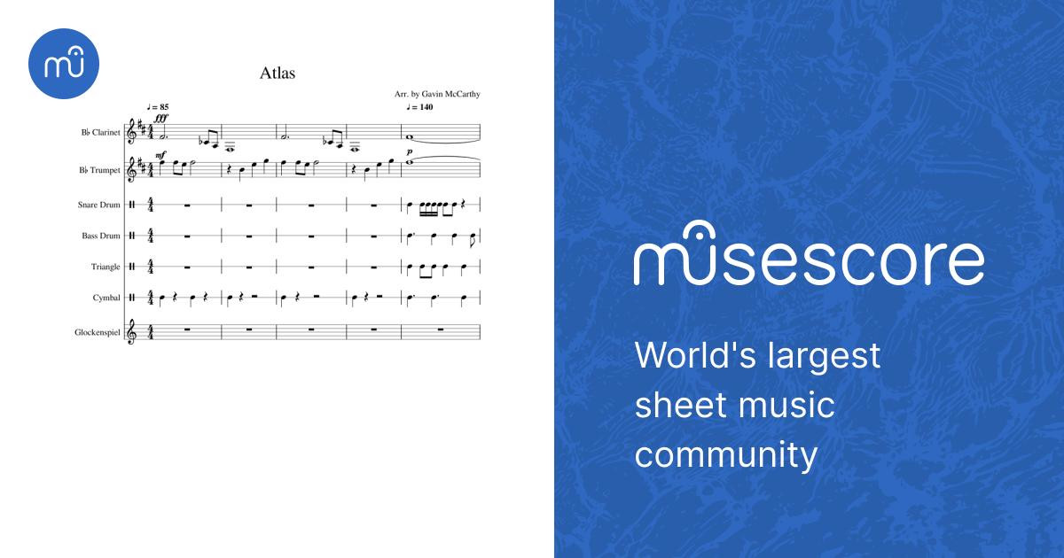 Atlas Sheet music for Clarinet in b-flat, Trumpet in b-flat ...