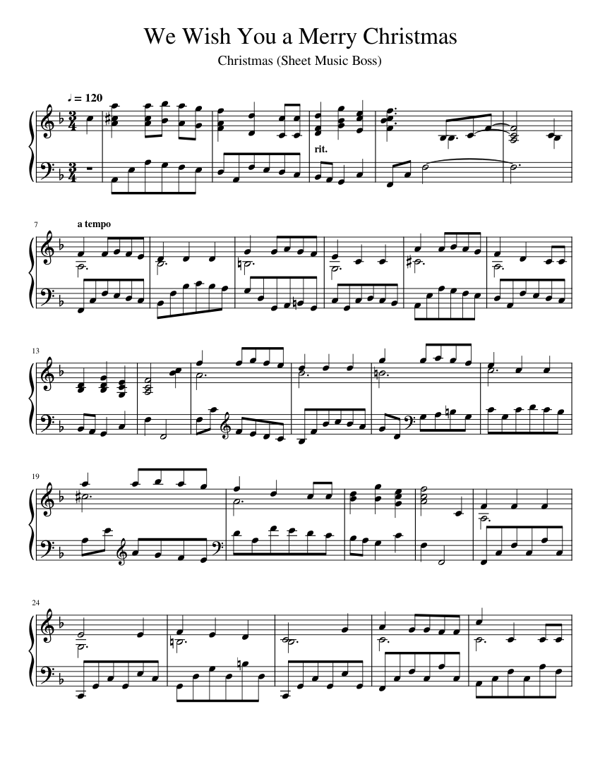 We Wish You A Merry Christmas - Misc Christmas Sheet music for Piano ...