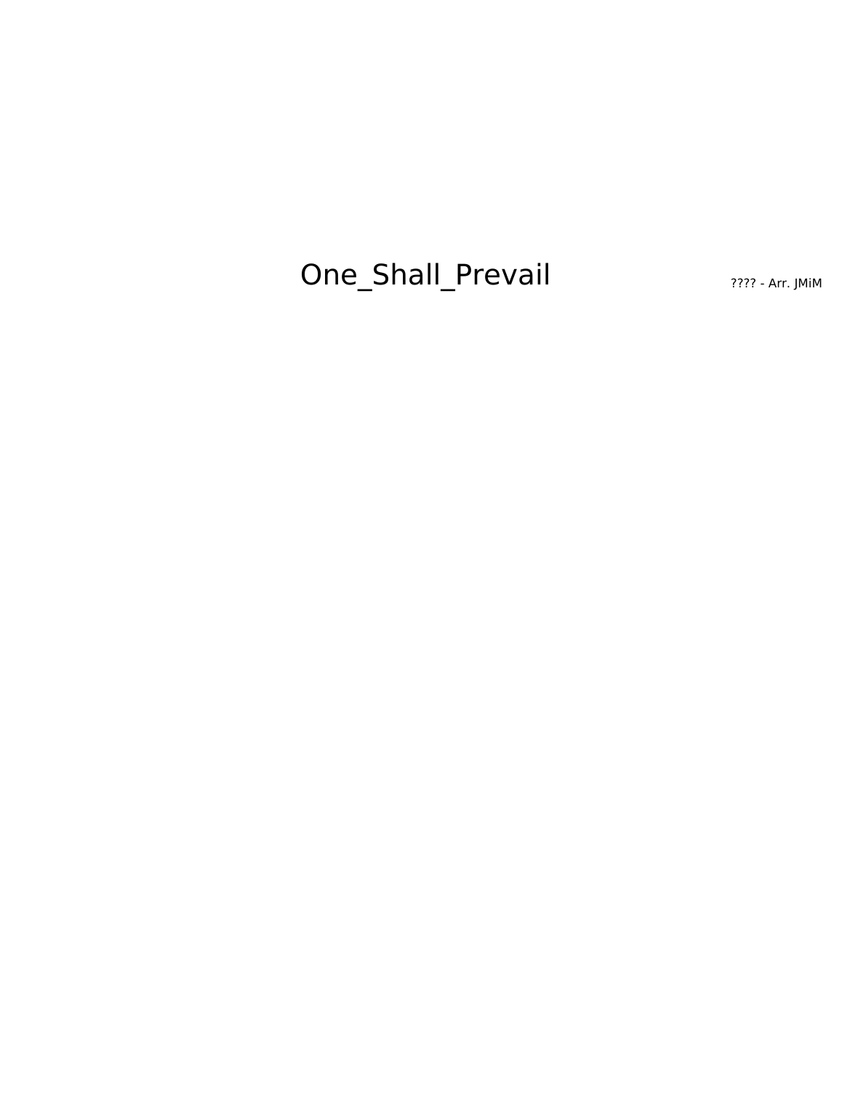 One Shall Prevail Sheet music for Piano, Trombone, Euphonium, Tuba ...