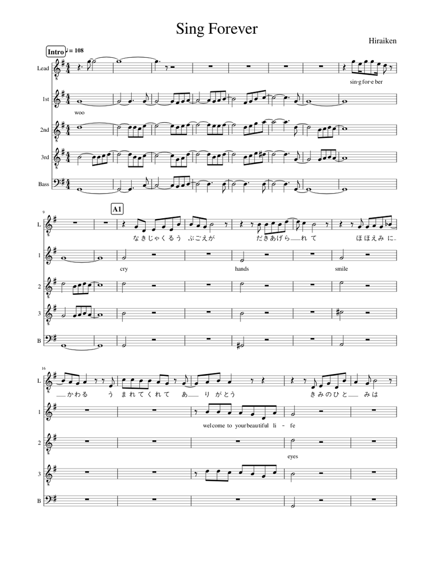 Sing Forever - piano tutorial