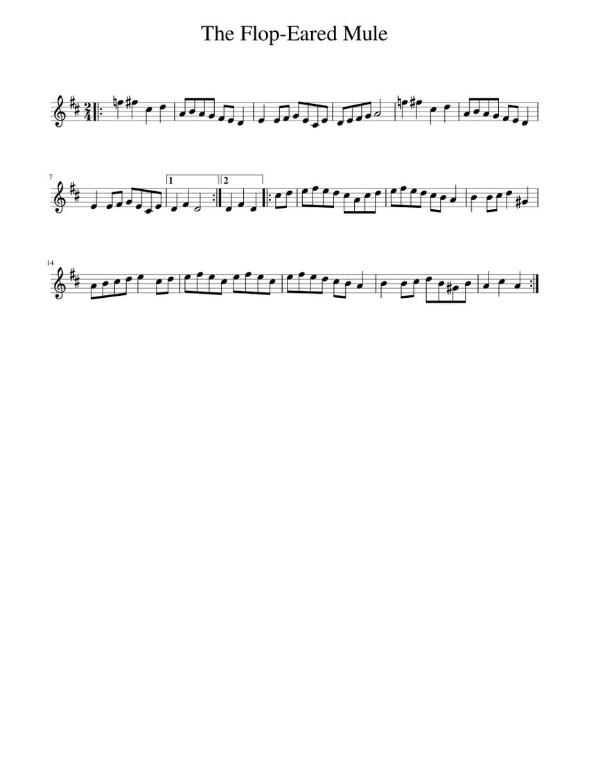 The Flop-Eared Mule Sheet music for Piano (Solo) Easy | Musescore.com