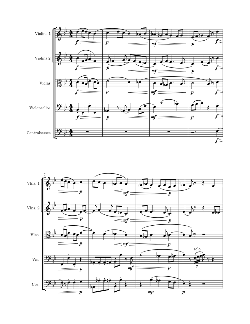 String Serenade Op.11 No.3 Sheet music for Strings group (String Ensemble) | Musescore.com