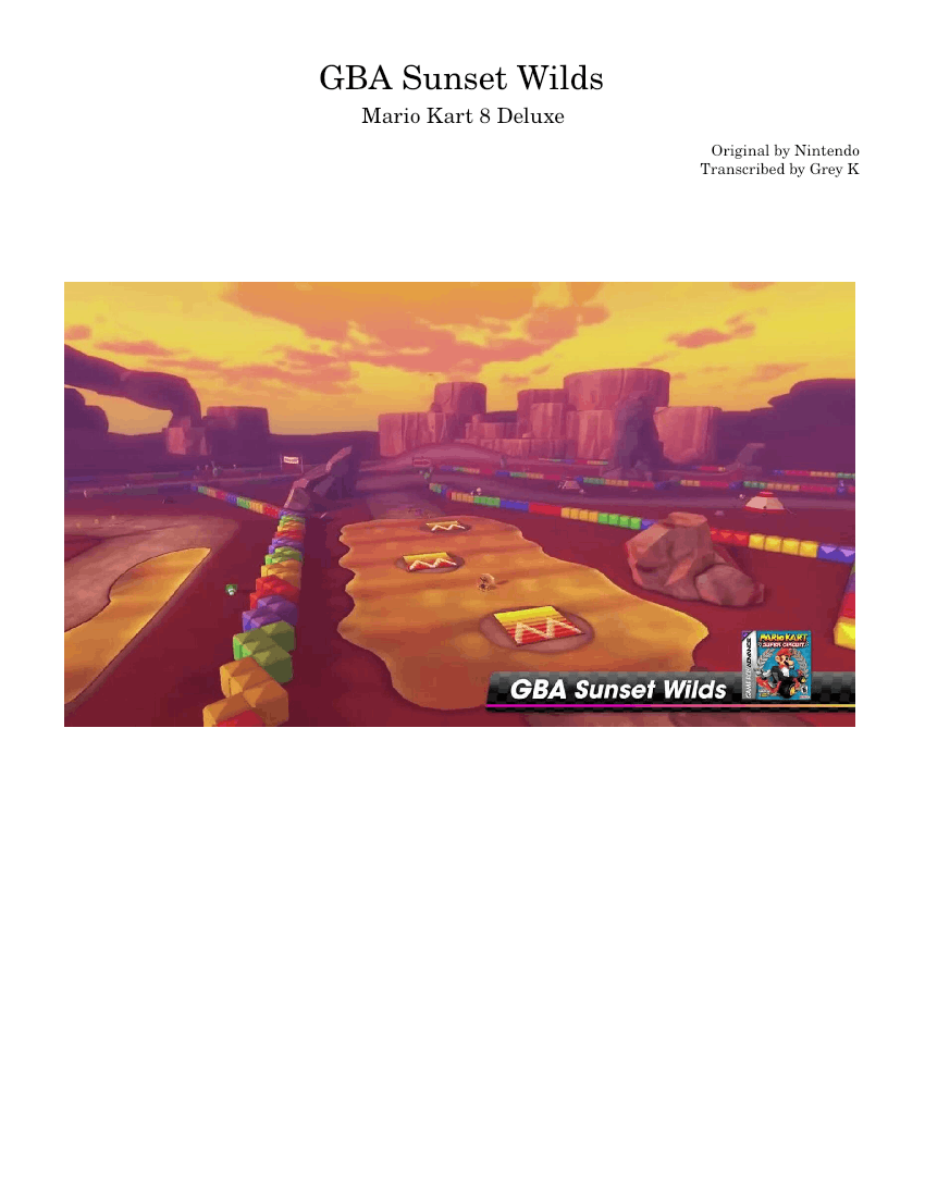 GBA Sunset Wilds - Mario Kart 8 Deluxe Sheet music for Trombone ...