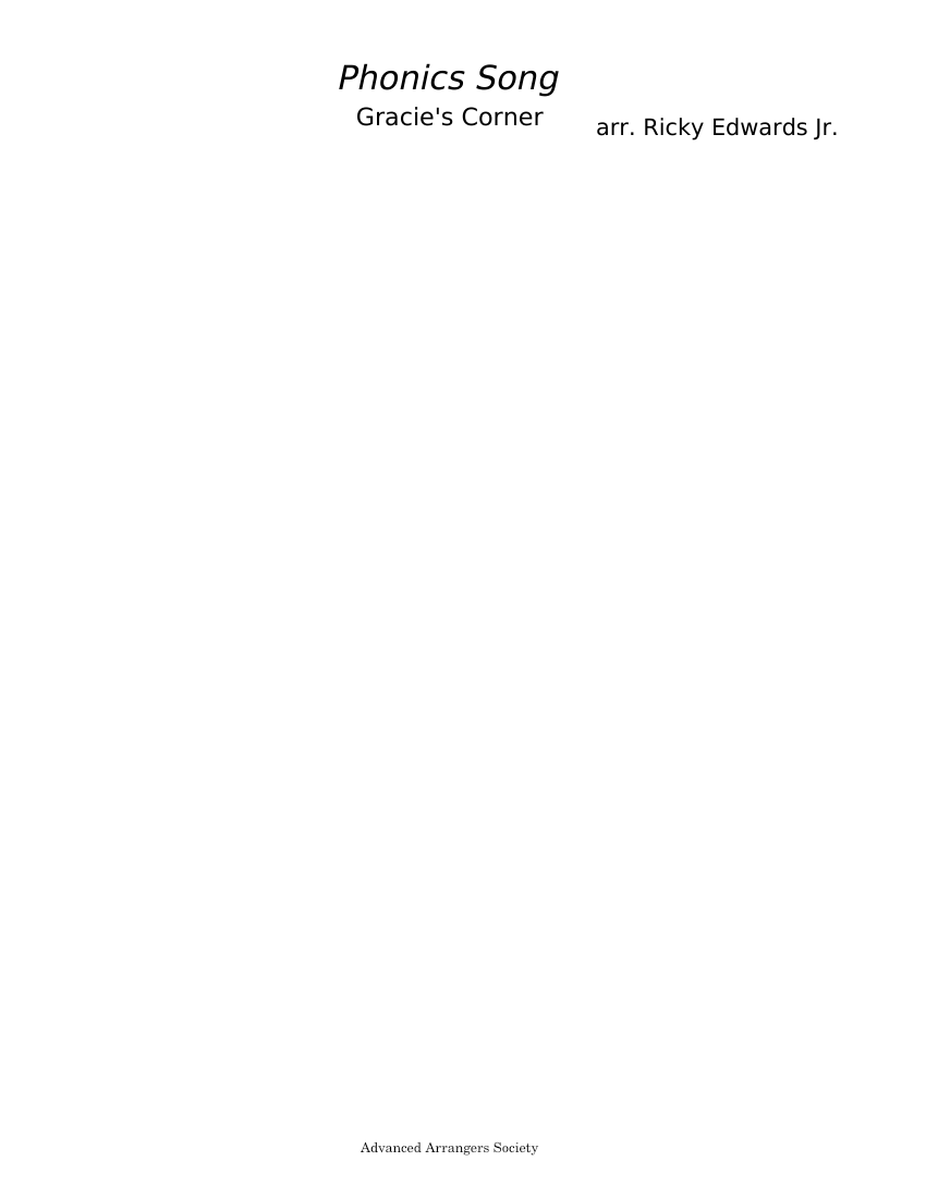 Phonics Song Sheet music for Trombone, Euphonium, Mellophone, Flute ...